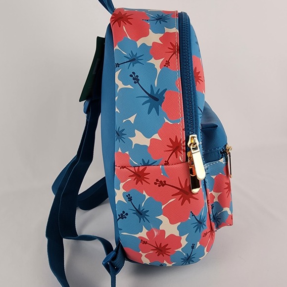 Bioworld | Bags | Disney Stitch Hawaiian Hibiscus Floral Mini Backpack ...